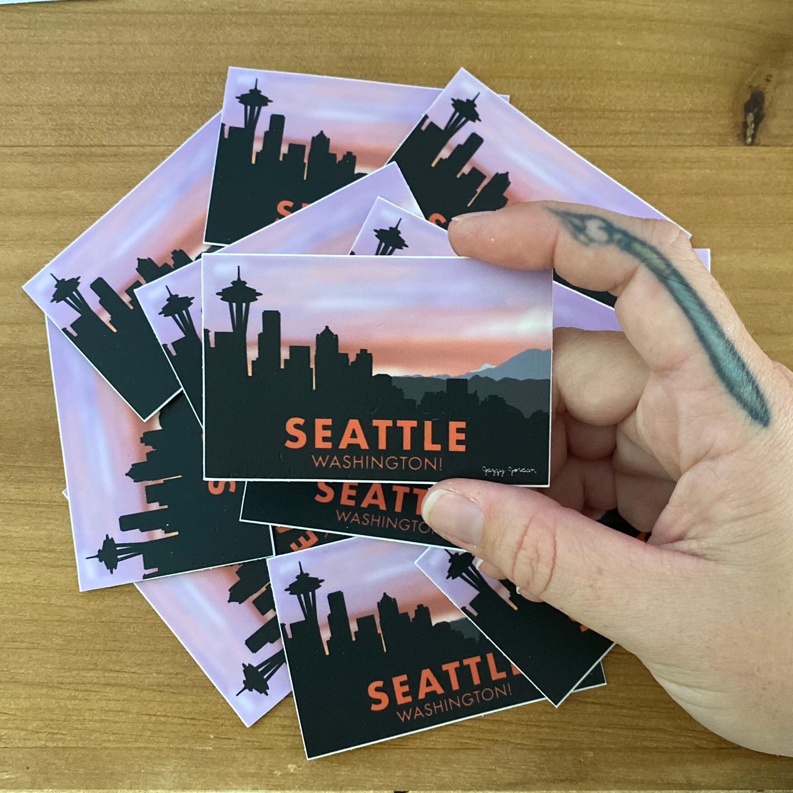 Seattle Skyline Sticker - Etsy