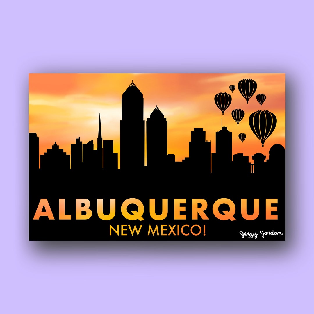 Albuquerque Skyline Sticker - Etsy