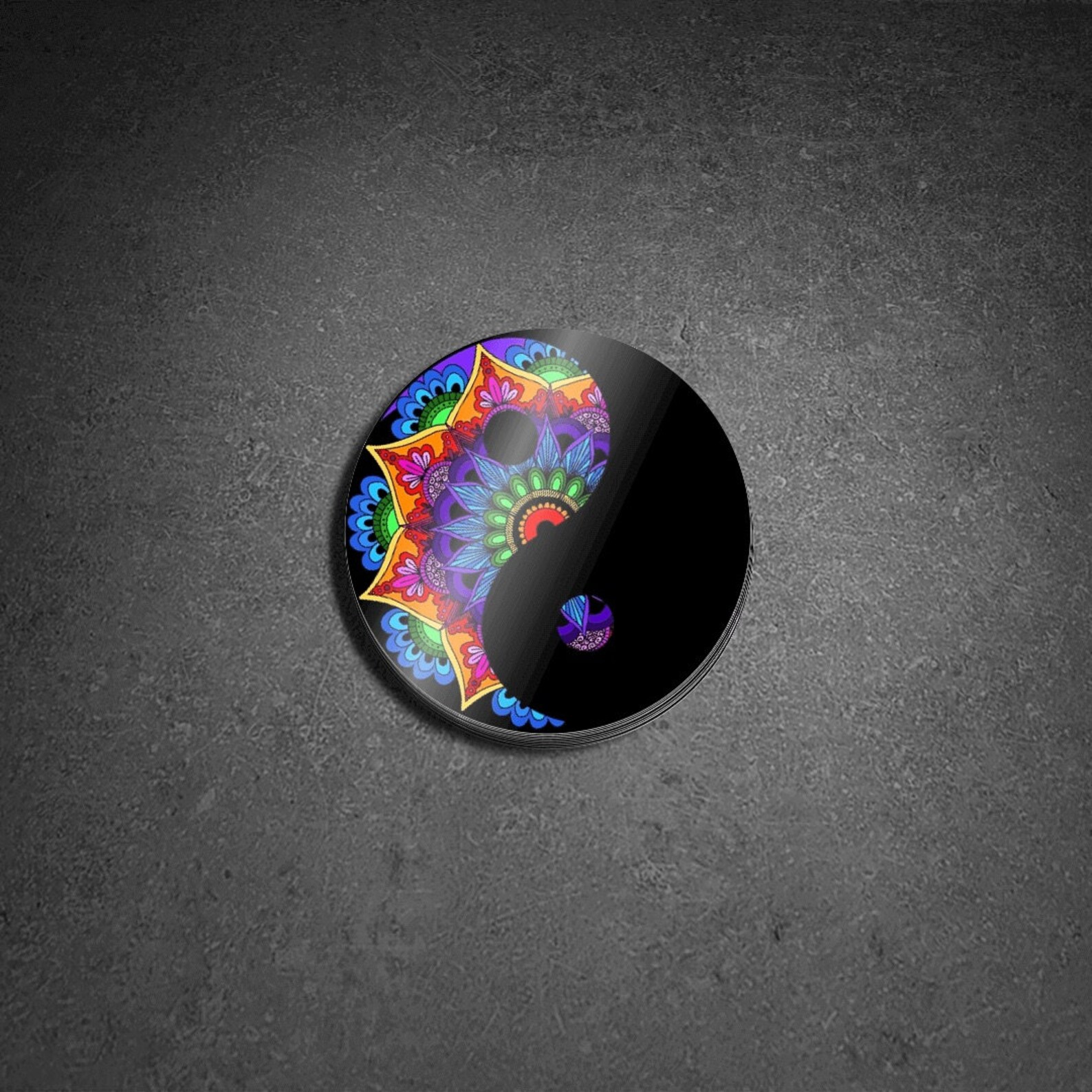 Rainbow Yin Yang Stickers - Etsy