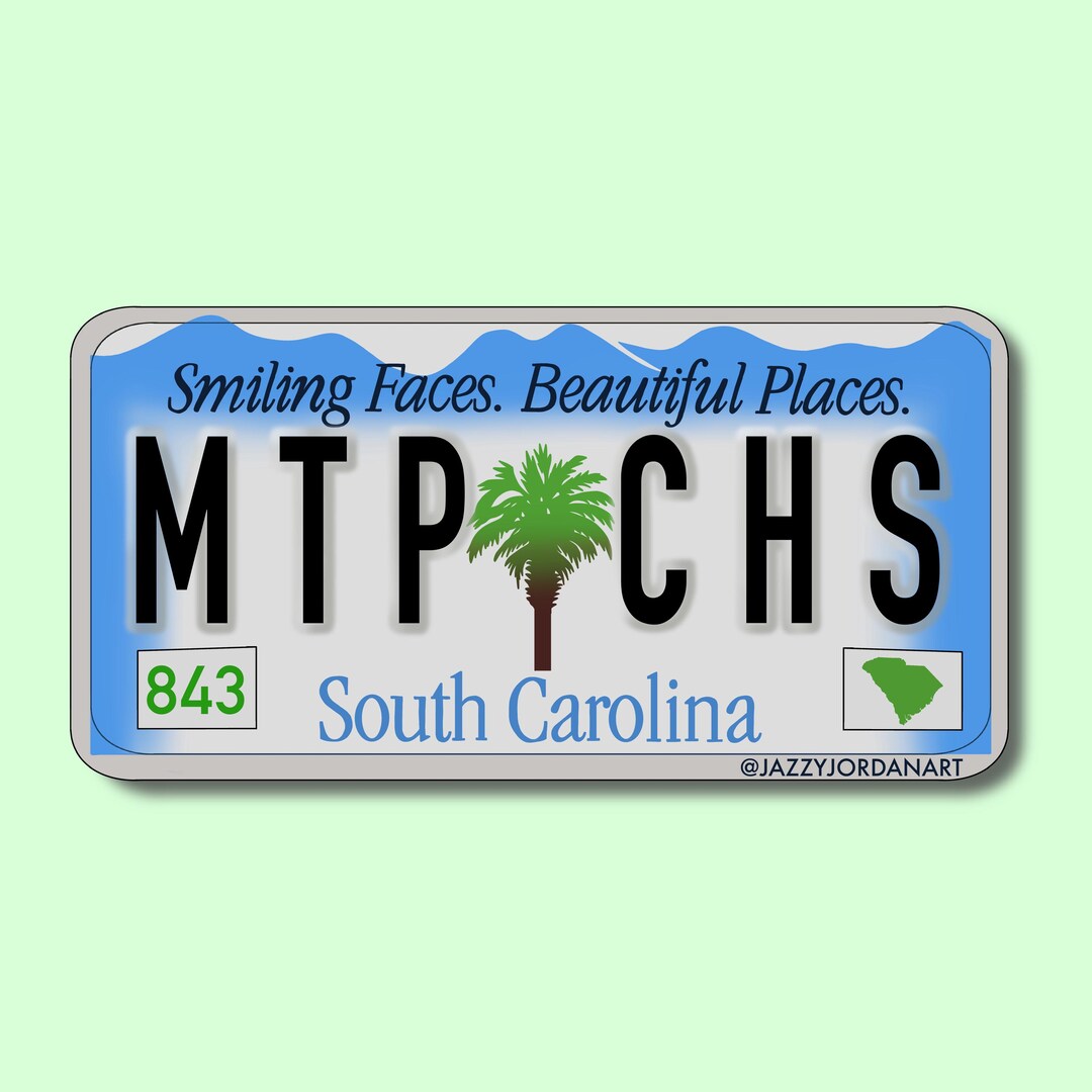 Smiling Faces SC License Plate Sticker - Etsy