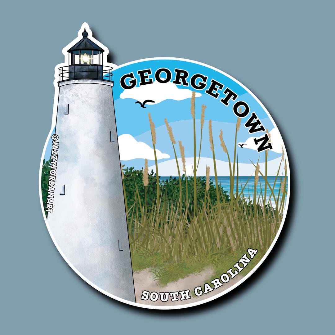 Georgetown Lighthouse Sticker & Magnet - Etsy