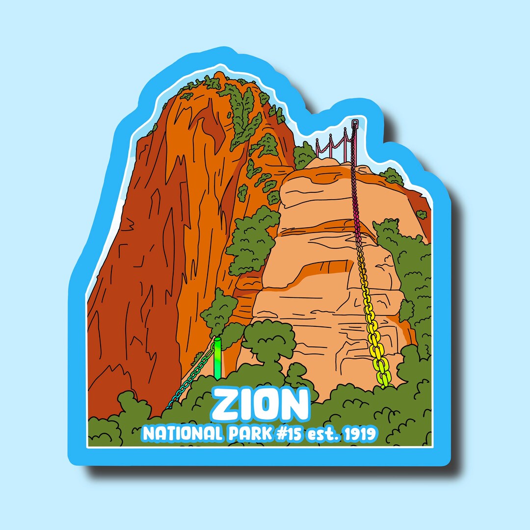 Holographic Zion National Park Sticker - Etsy