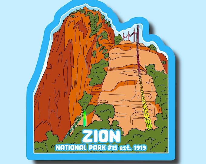 Holographic Zion National Park Sticker - Etsy