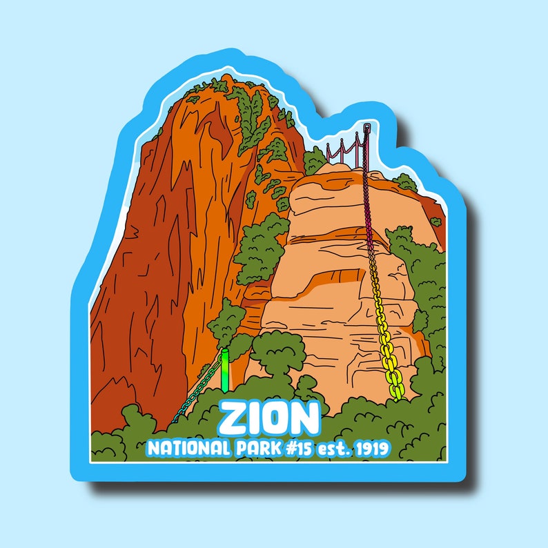 Holographic Zion National Park Sticker - Etsy