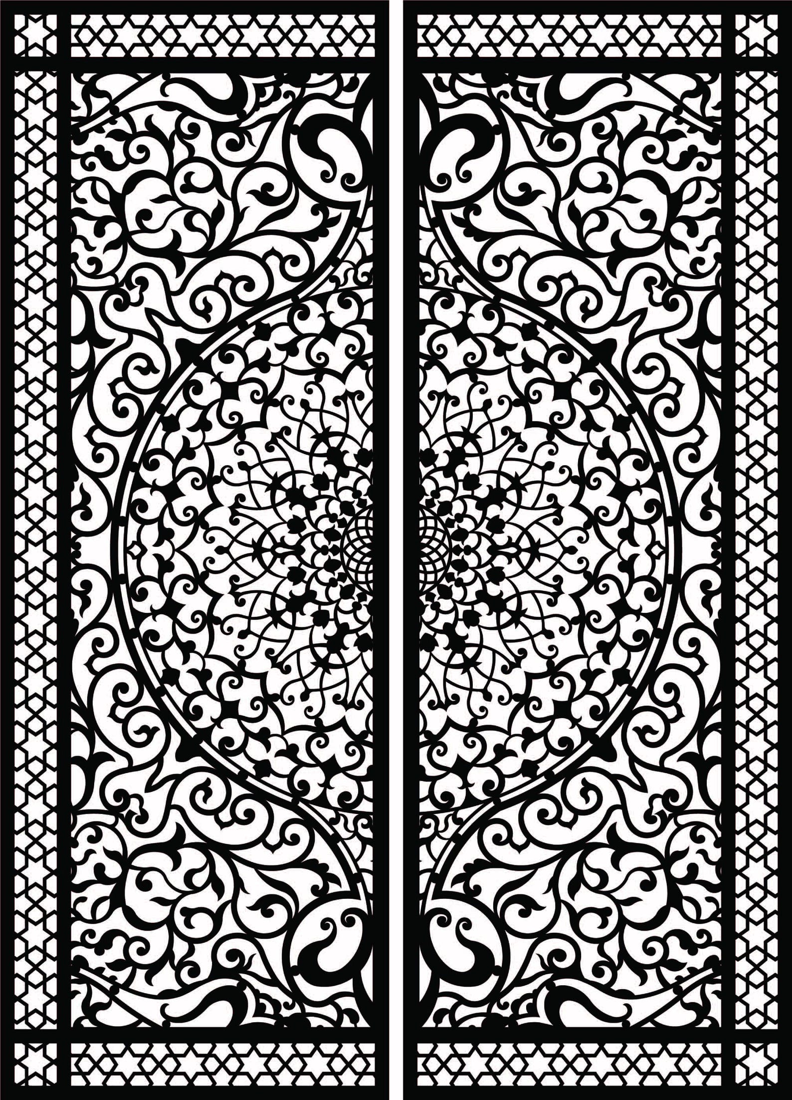 Laser Cut Royal Gate Panel DXF SVG: CNC Cut Files - Etsy