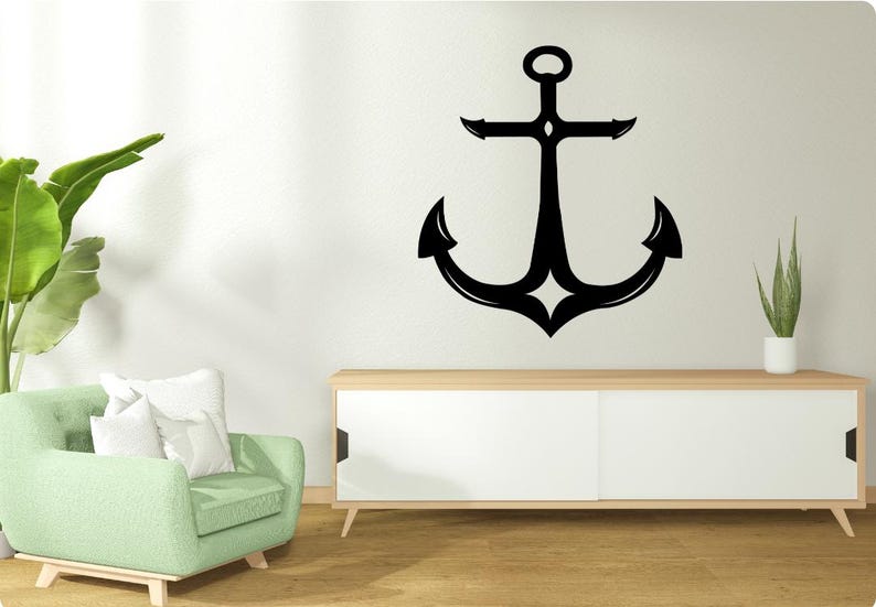 Anchor Wall Art DXF SVG Files for CNC Plasma Cutting Dwg Ai Eps. Vector ...