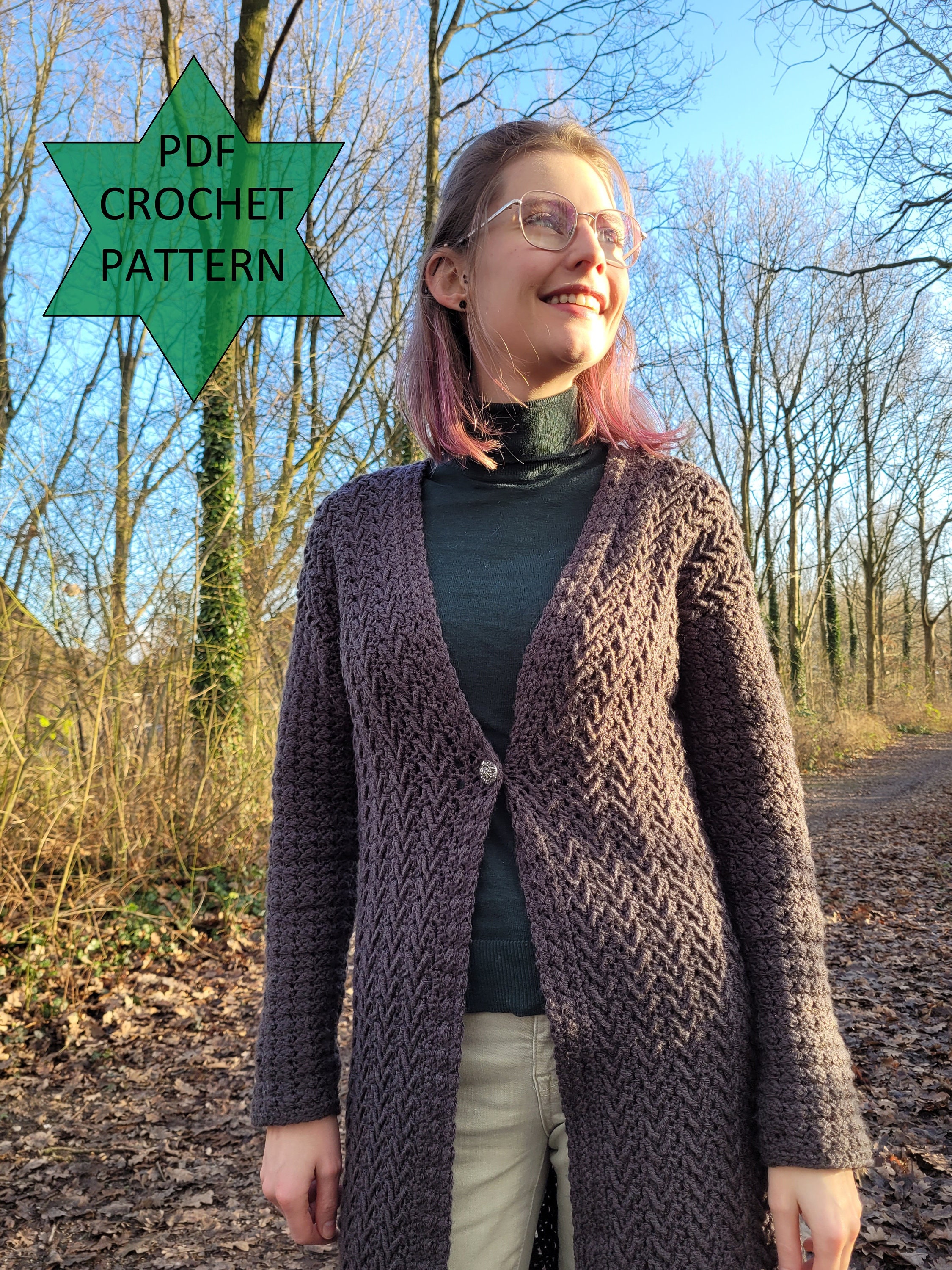 Cottagecore Cardigan Crochet Pattern English and Dutch - Etsy