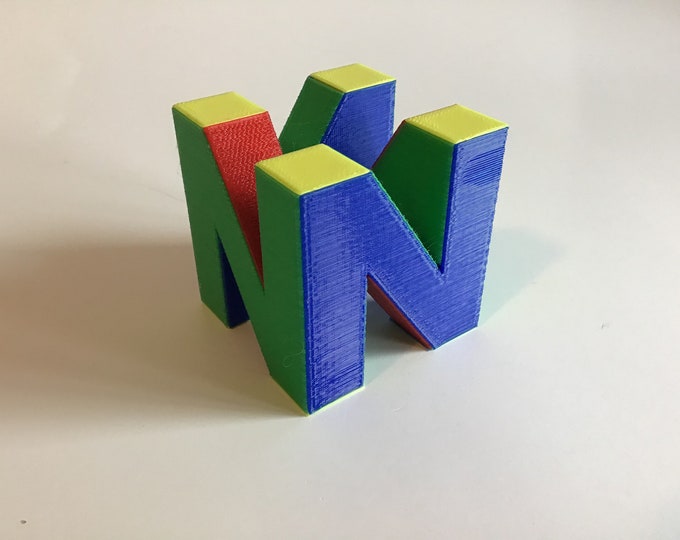 N64 Multicolor Cube Logo Retro Decoration Signage 90's Mancave ...