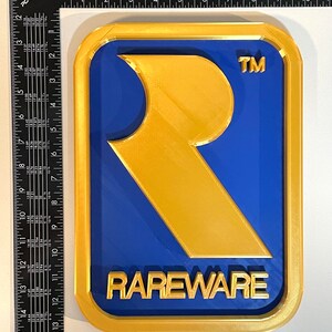Rareware Logo Video Game Logo Retro 80's / 90's / 3D Printed Signage ...