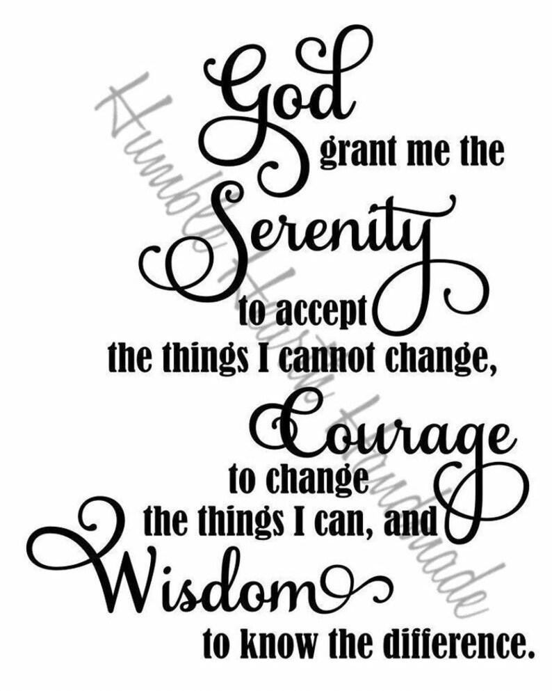 Serenity Prayer God Grant Me The Serenity svg cut file | Etsy Serenity Prayer God Grant Me The Serenity svg cut file | Etsy
