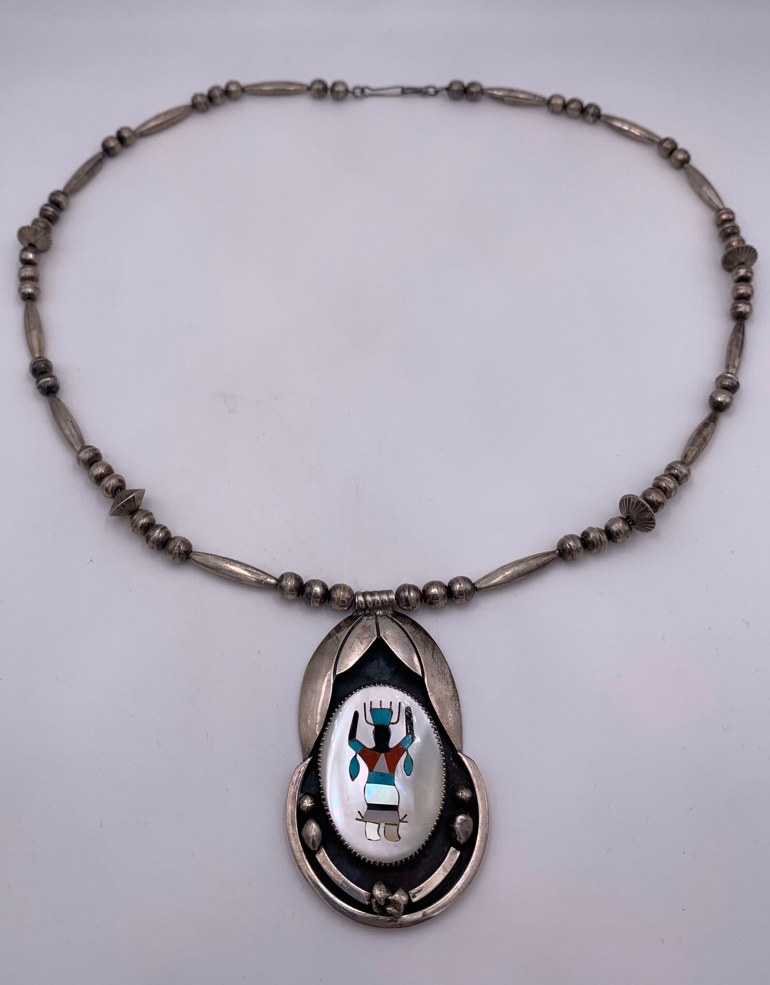 Vintage Native American Zuni Sterling Silver MOP and Inlay - Etsy