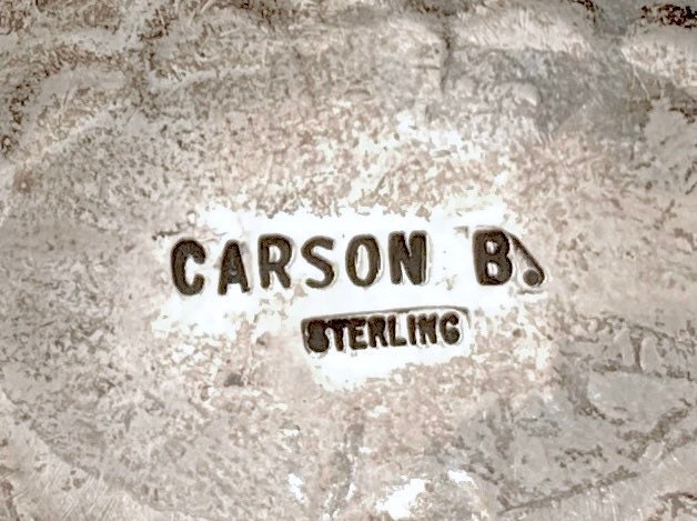 Vintage Carson Blackgoat Navajo Sterling Silver and Spiderweb - Etsy