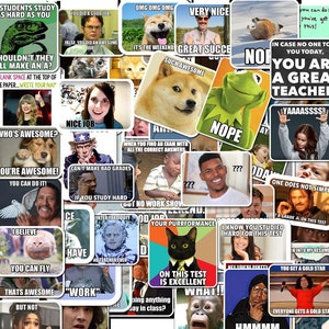 Meme Sticker,100-500 Pcs,meme Stickers for Teacher,grading Memes ...