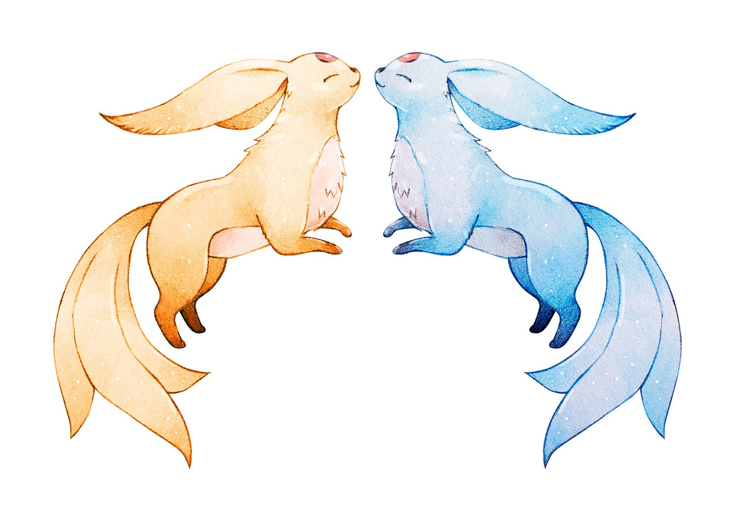 Emerald and Topaz Carbuncles Art Print Ffxiv / Final Fantasy | Etsy