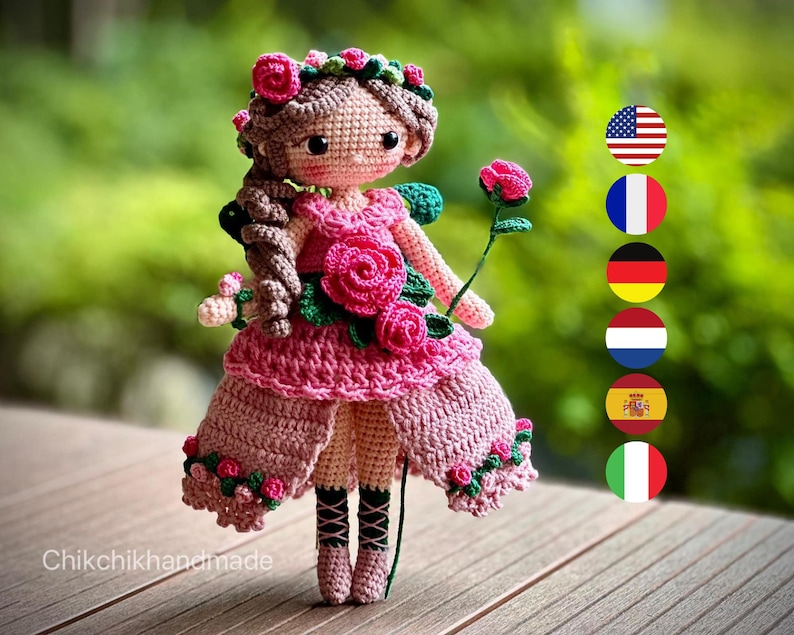 Patroon fee gehaakte pop, Isabelle het elfje, patroon amigurumi-pop ...