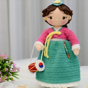 Crochet Korean Girl Pattern, Amigurumi Doll Pattern, HANA the Drummer ...