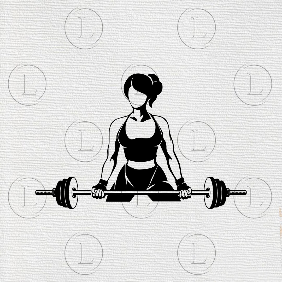 Fitness Girl Svg- Fitness Girl Svg File-fitness Girl With Dumbbells ...