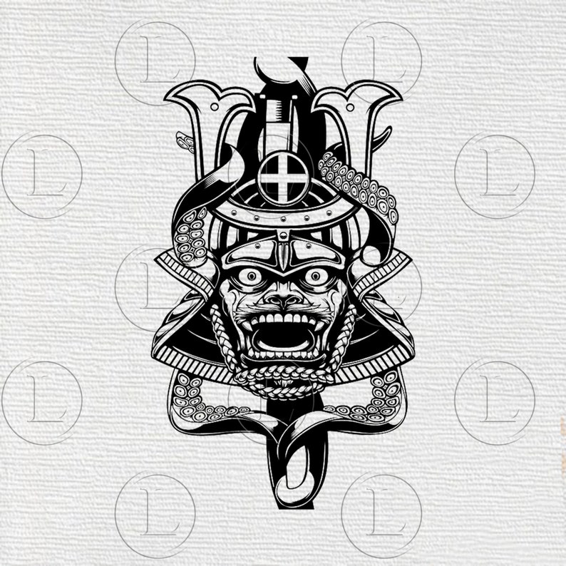 Samurai Mask Svg-samurai Mask Japanese-samurai Mask for Cricut - Etsy