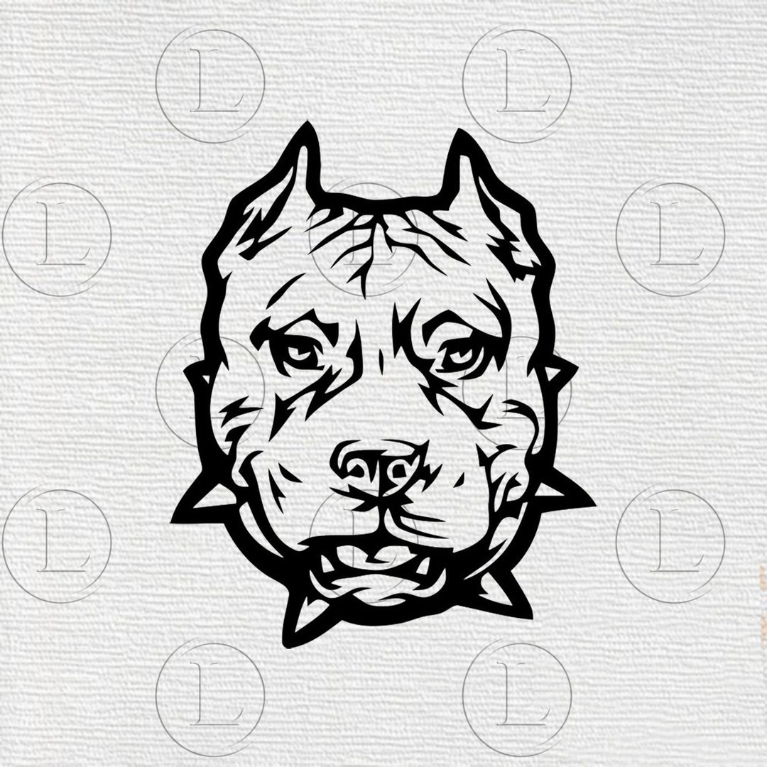 Pit Bull Dog Svd - Guard Dog- Svg File - Big Dog Animals - Animals Clip ...