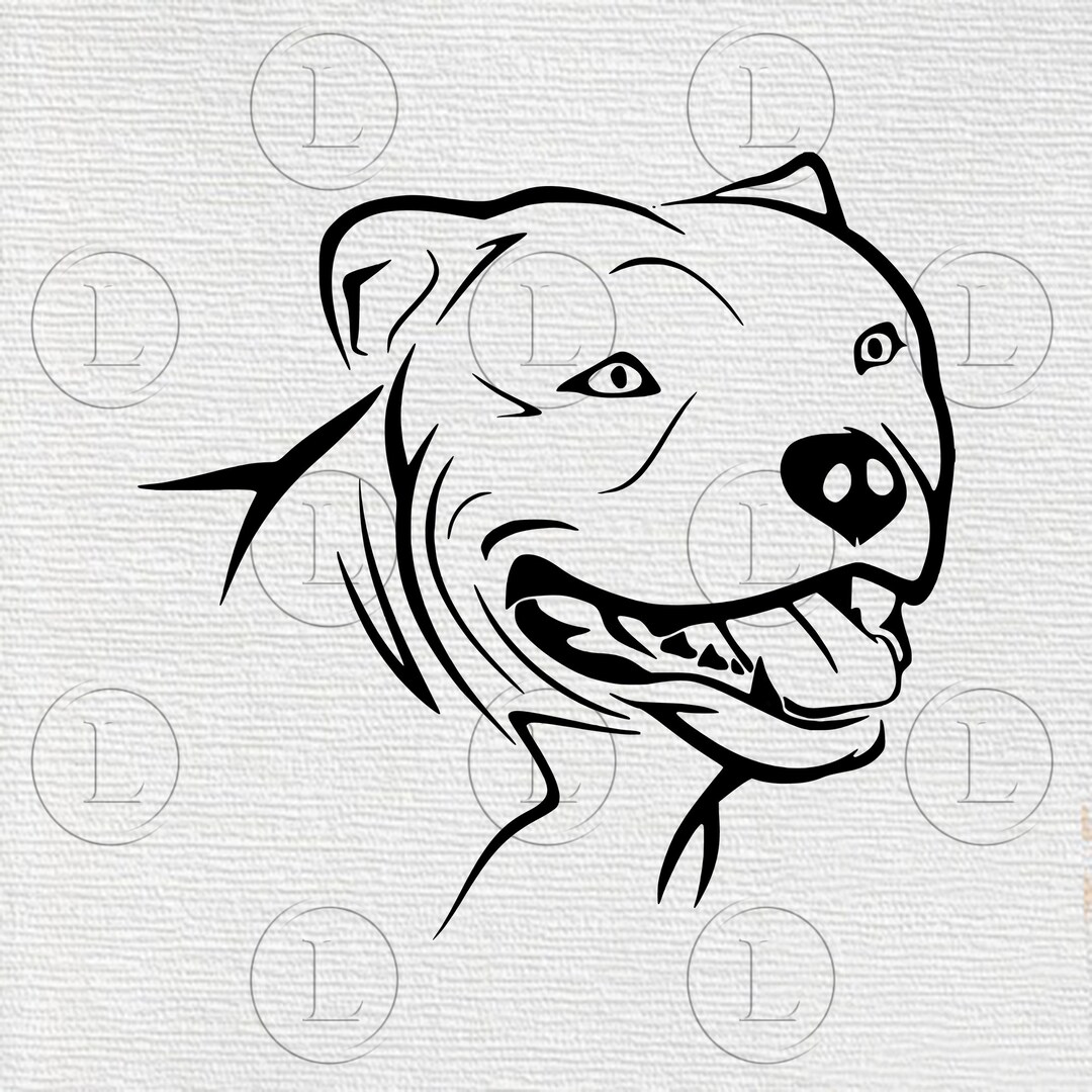 Pit Bull Dog Svg - Guard Dog- Svg File - Big Dog Animals - Animals Clip ...