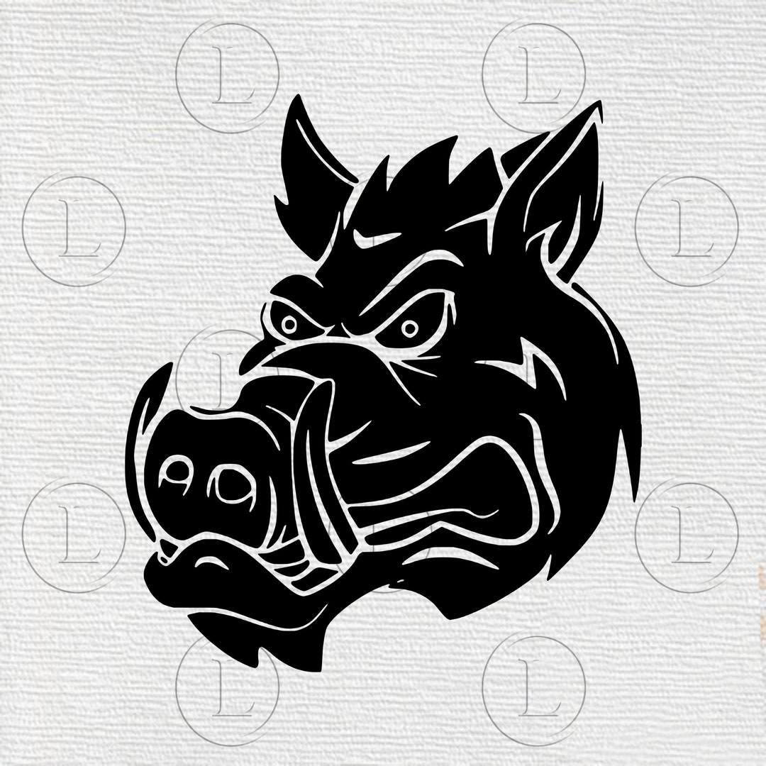 Boar Svg - Boar Face Silhouette-boar Face Vector Graphics - Boar Animal ...