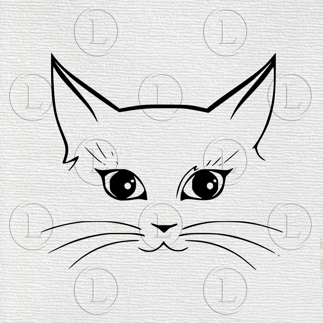 Kitty Svg-kitty Drawing File-kitty Png Transparent -kitty Svg for ...