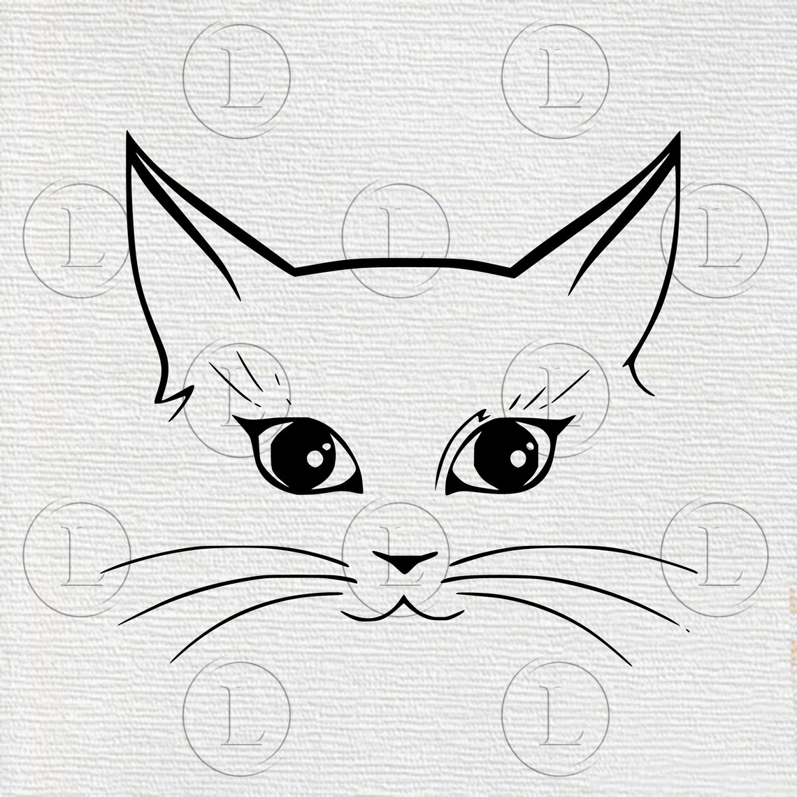 Kitty Svg-kitty Drawing File-kitty Png Transparent kitty Svg for Cricut ...