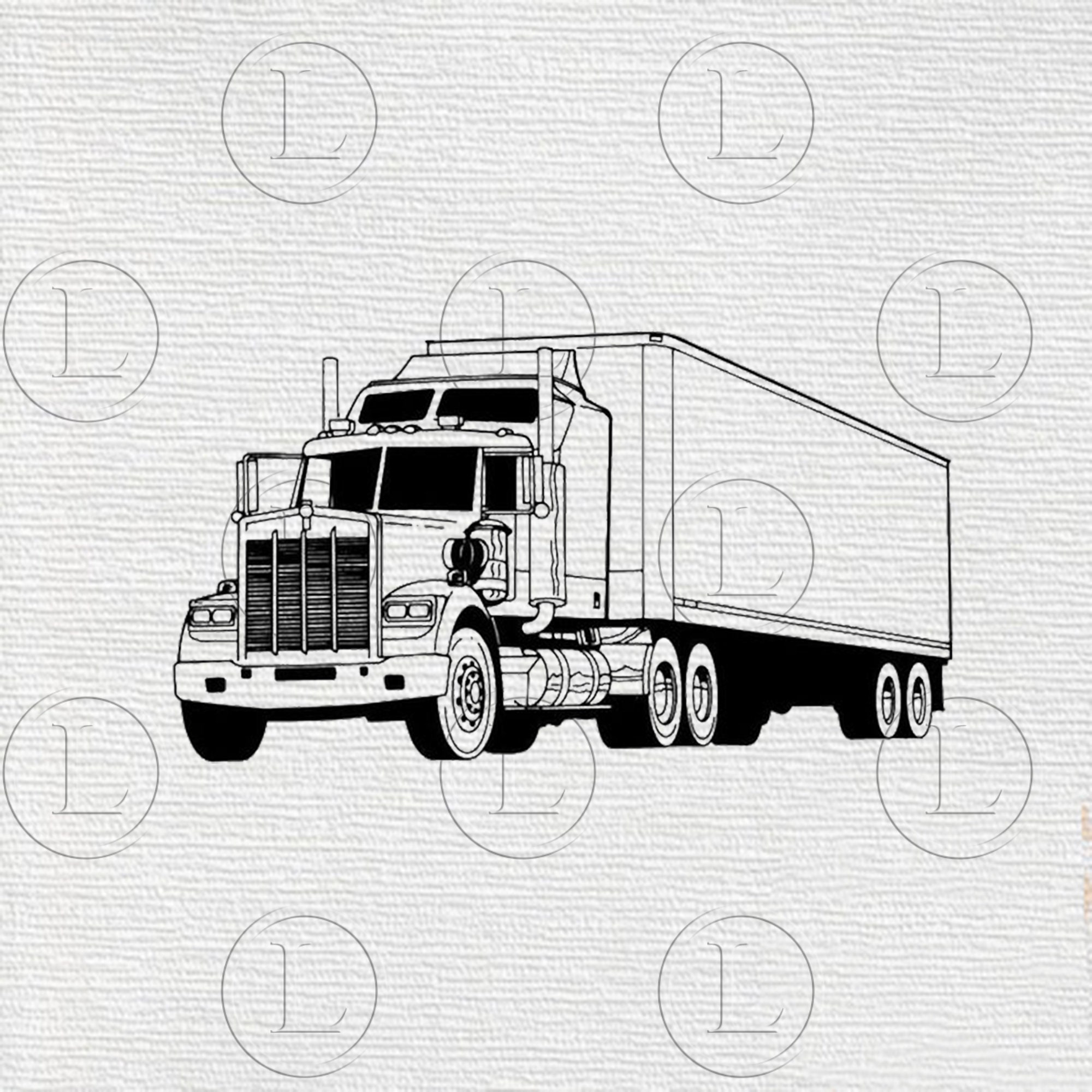 Trailer Truck Svg-trailer Truck Stickers Svg- Vehicle Automobile Svg ...