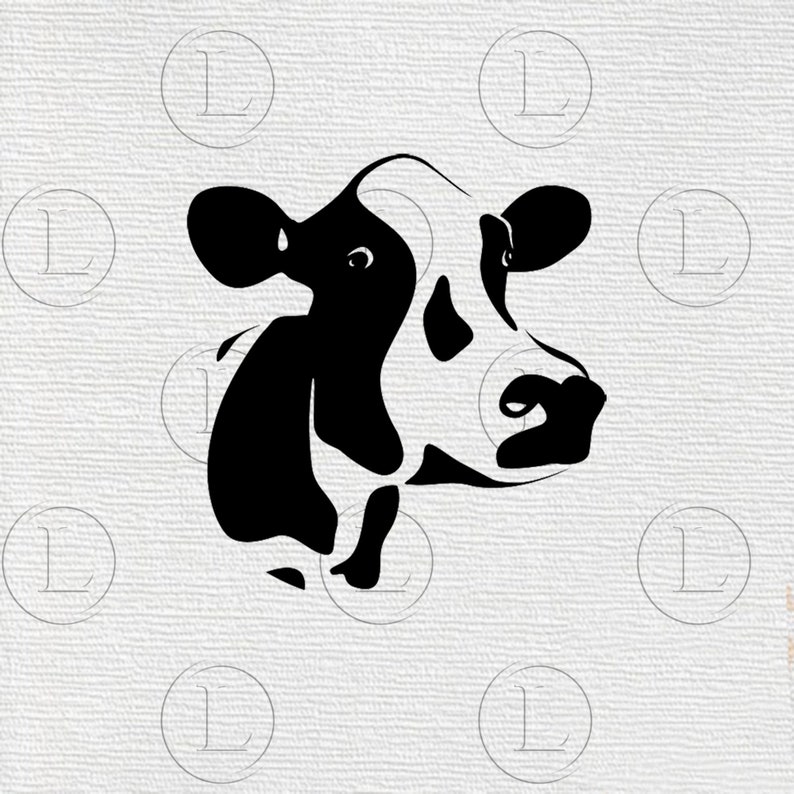 Koe Svg-bestand grote koe dieren dieren illustraties - Etsy Nederland
