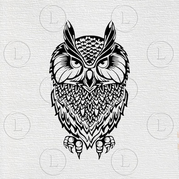 Owl Svg Owl Vector Graphics Bird Svg Owl Drawing Svg Owl | Etsy