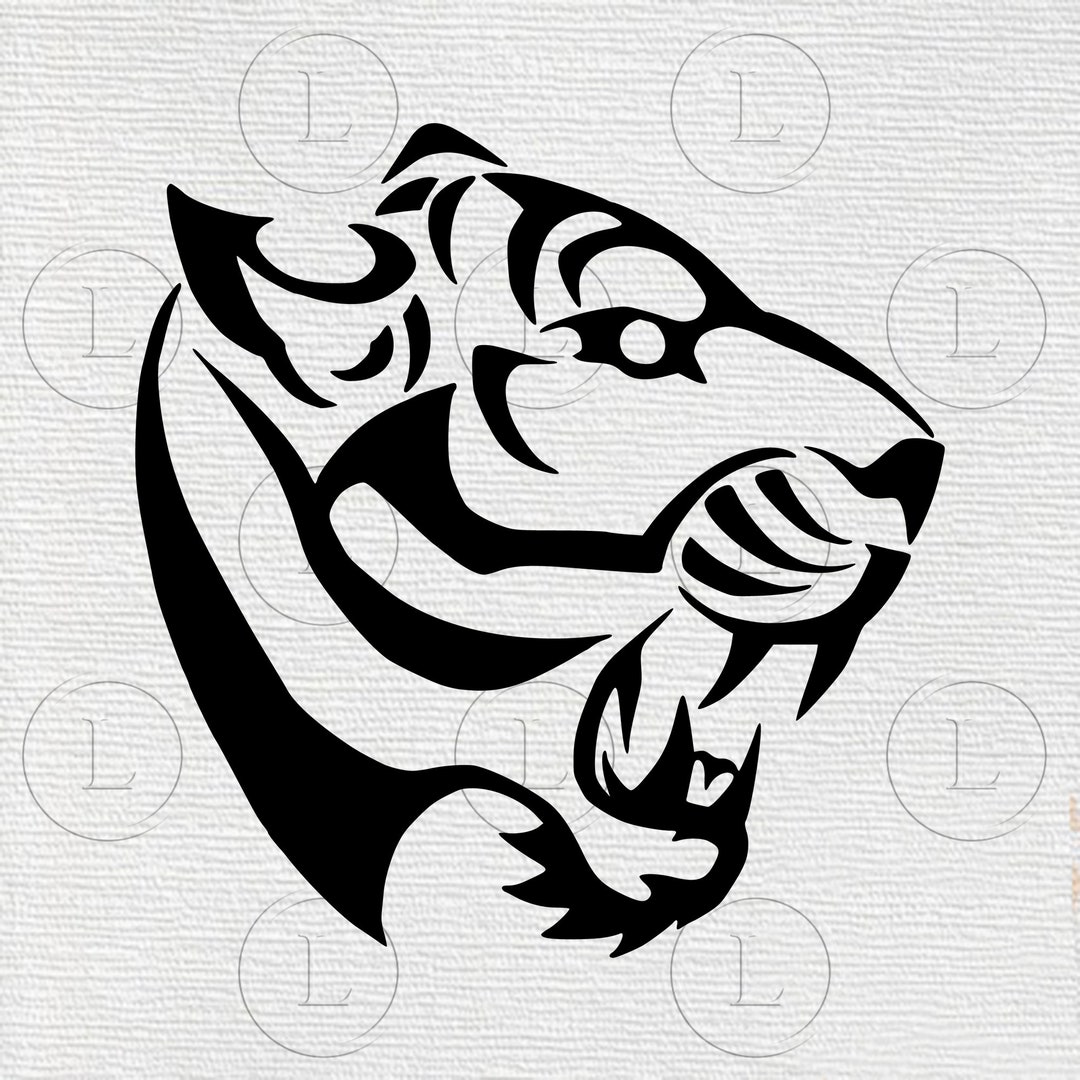 Tiger Svg File - Tiger Tattoo - Tiger Animals -tiger - Animals Clip Art ...