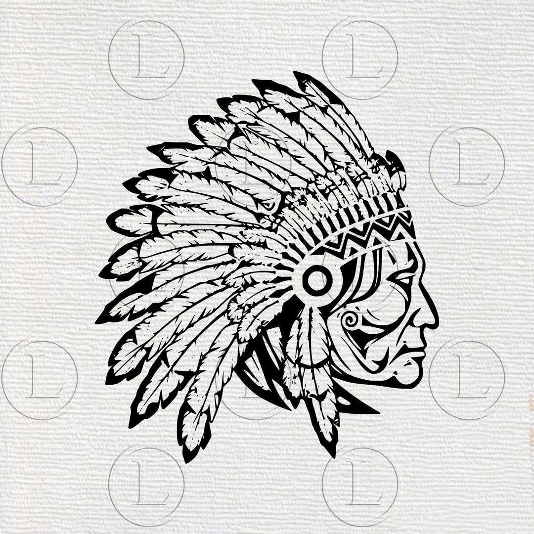 Native American Tribles - Svg File - Indian Svg - Red Man -man Tattoo ...