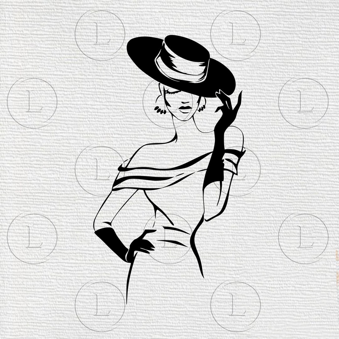 Pretty Woman Svg-elegance in Silence Beautiful Woman Svg File - Woman ...