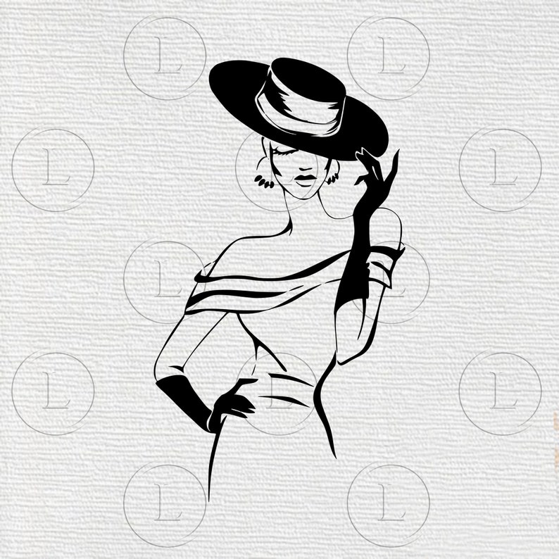 Pretty Woman Svg-elegance in Silence Beautiful Woman Svg File - Etsy