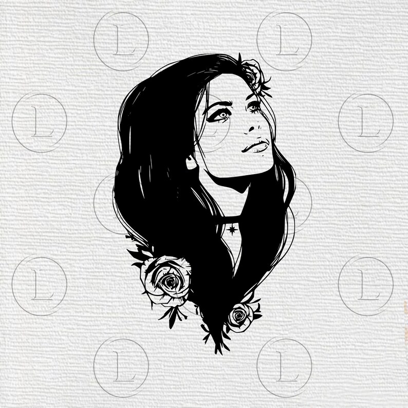 Beautiful Woman Svg File Woman Svg Woman Drawing Svg | Etsy