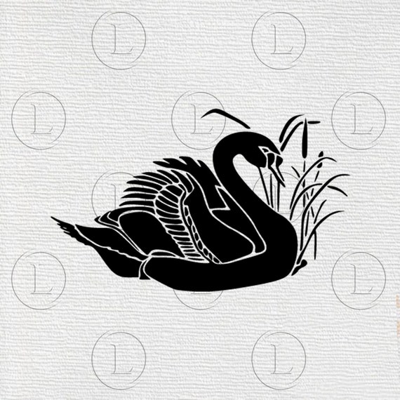 Swan Svg Vector Graphics Swan Silhouette Svg Svan Svg for | Etsy