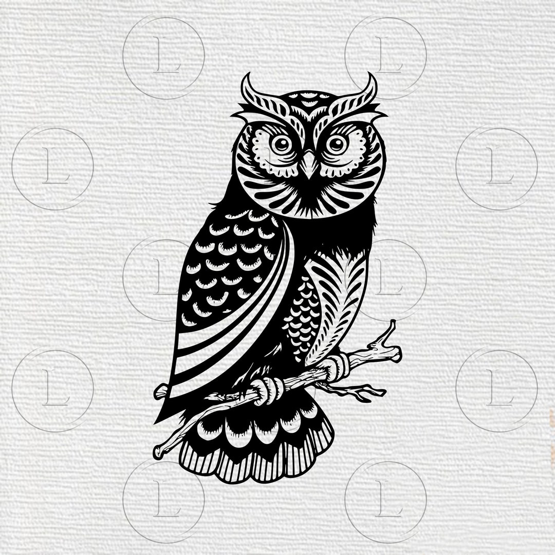 Owl Svg - Owl Vector Graphics- Bird Svg- Owl Drawing Svg - Owl Svg for ...
