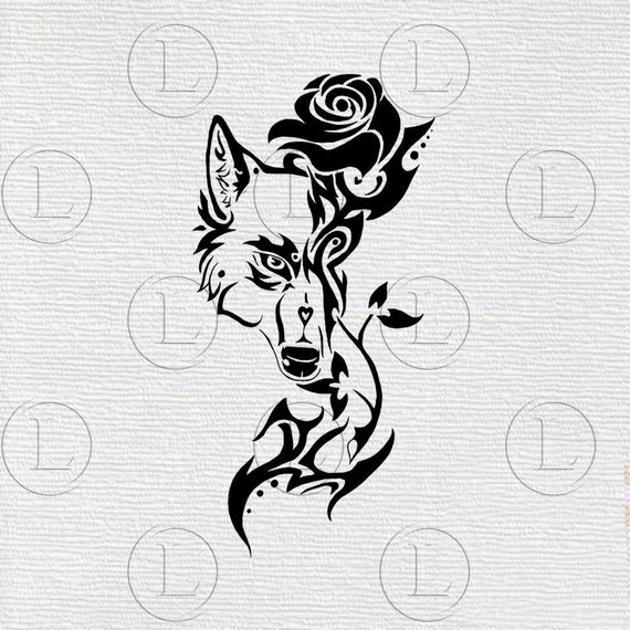 SVG loup eps tatouage de loup loup-loup animal PNG Svg - Etsy France
