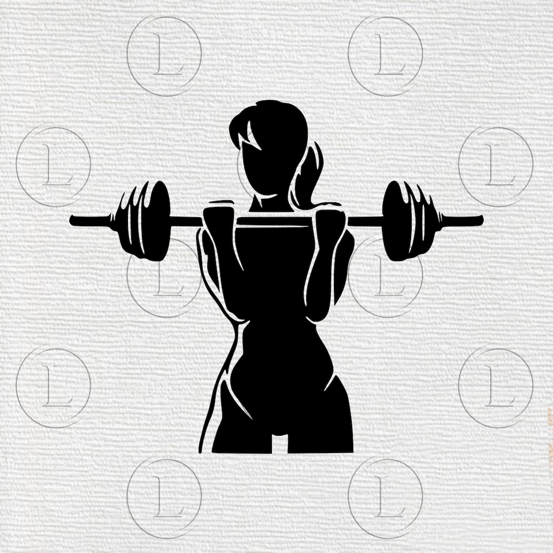 Fitness Girl Svg- Fitness Girl Svg File-fitness Girl With Dumbbells ...
