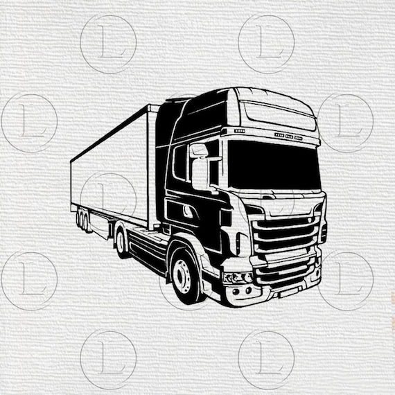 Trailer Truck Svg-trailer Truck Stickers Svg Vehicle | Etsy