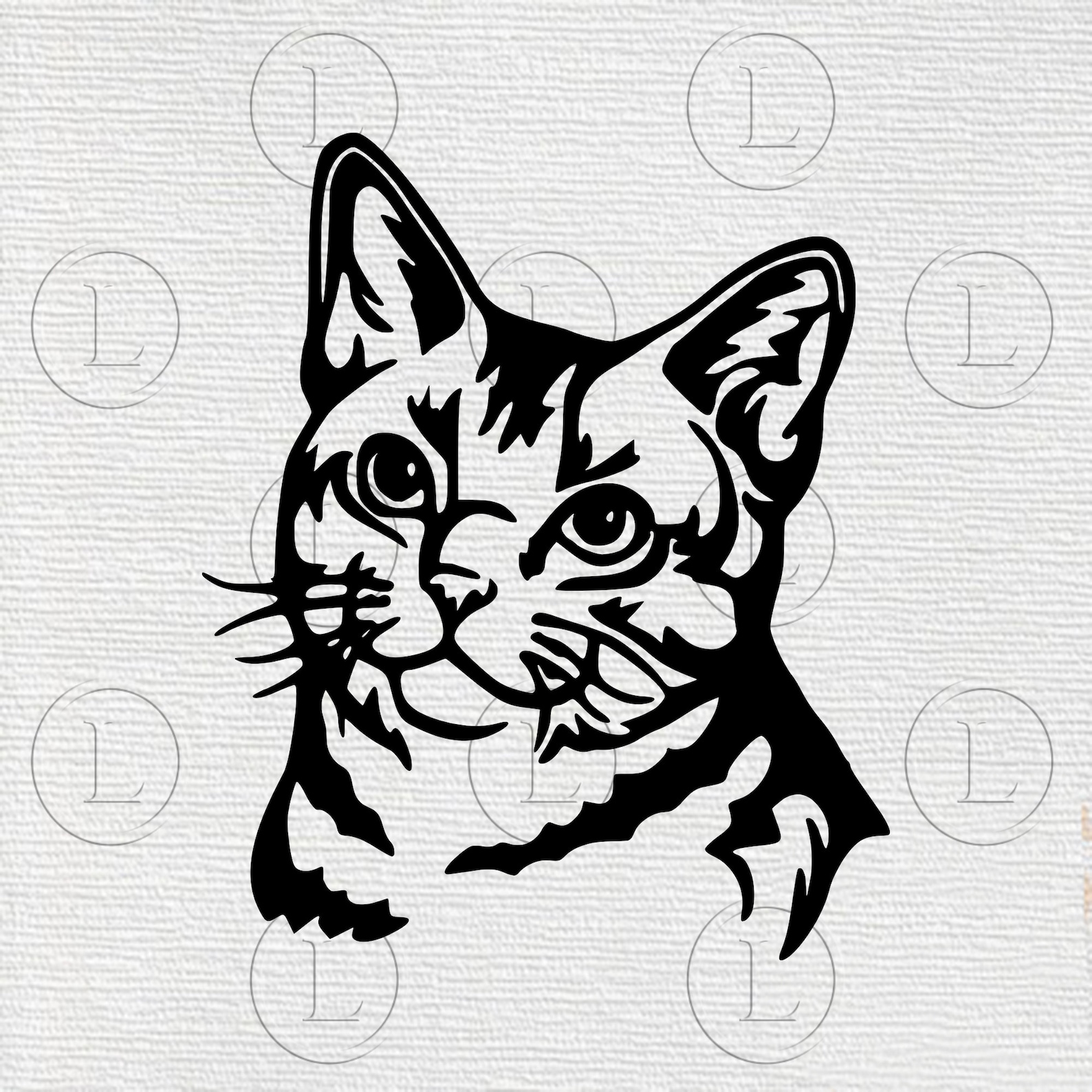 Cat Face Svg Cat Vector Graphics-cat Animal Clip Art Cat Drawing Svg ...