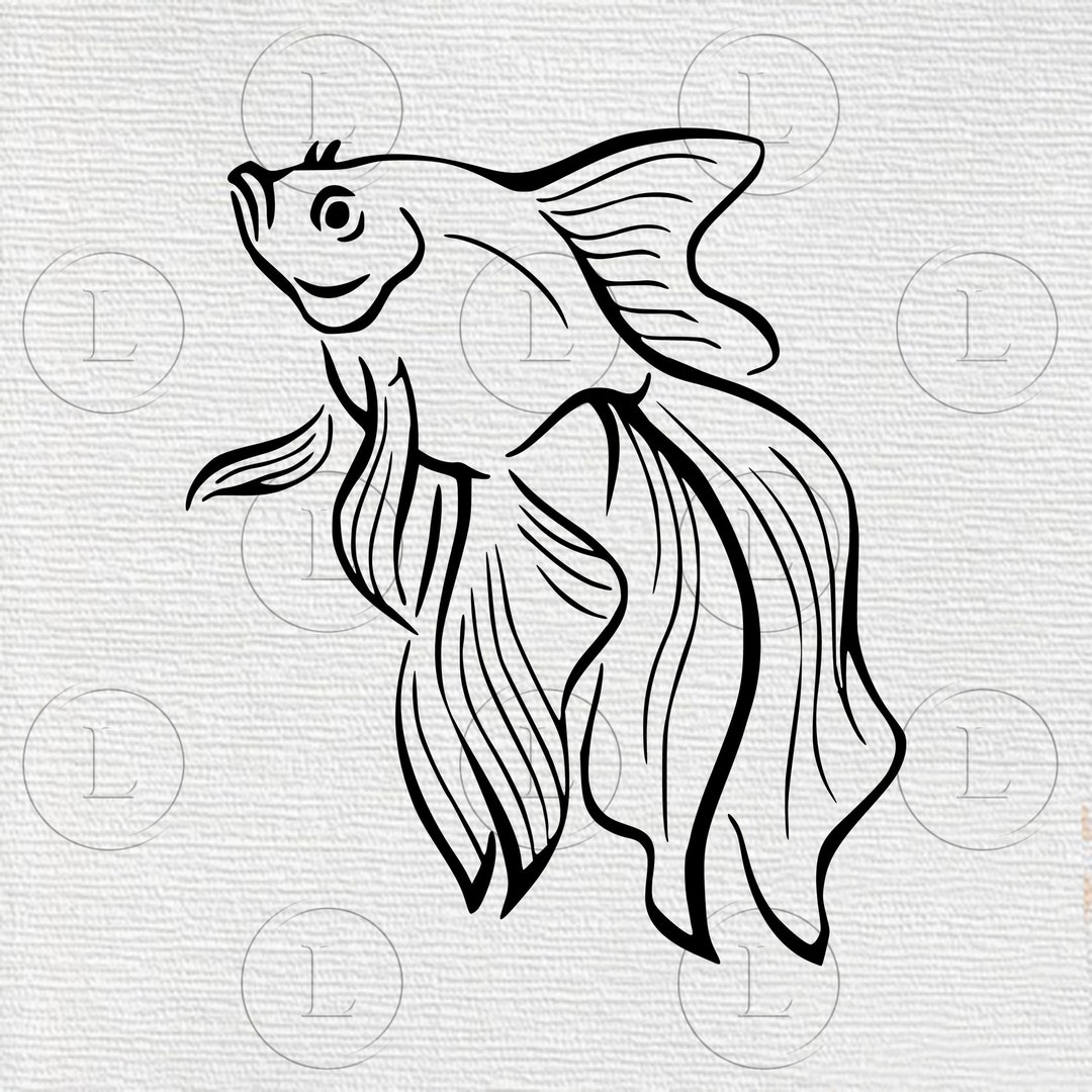 Poisson d’or SVG-poisson dessin png-Golden Fish SVG pour Cricut-Golden ...