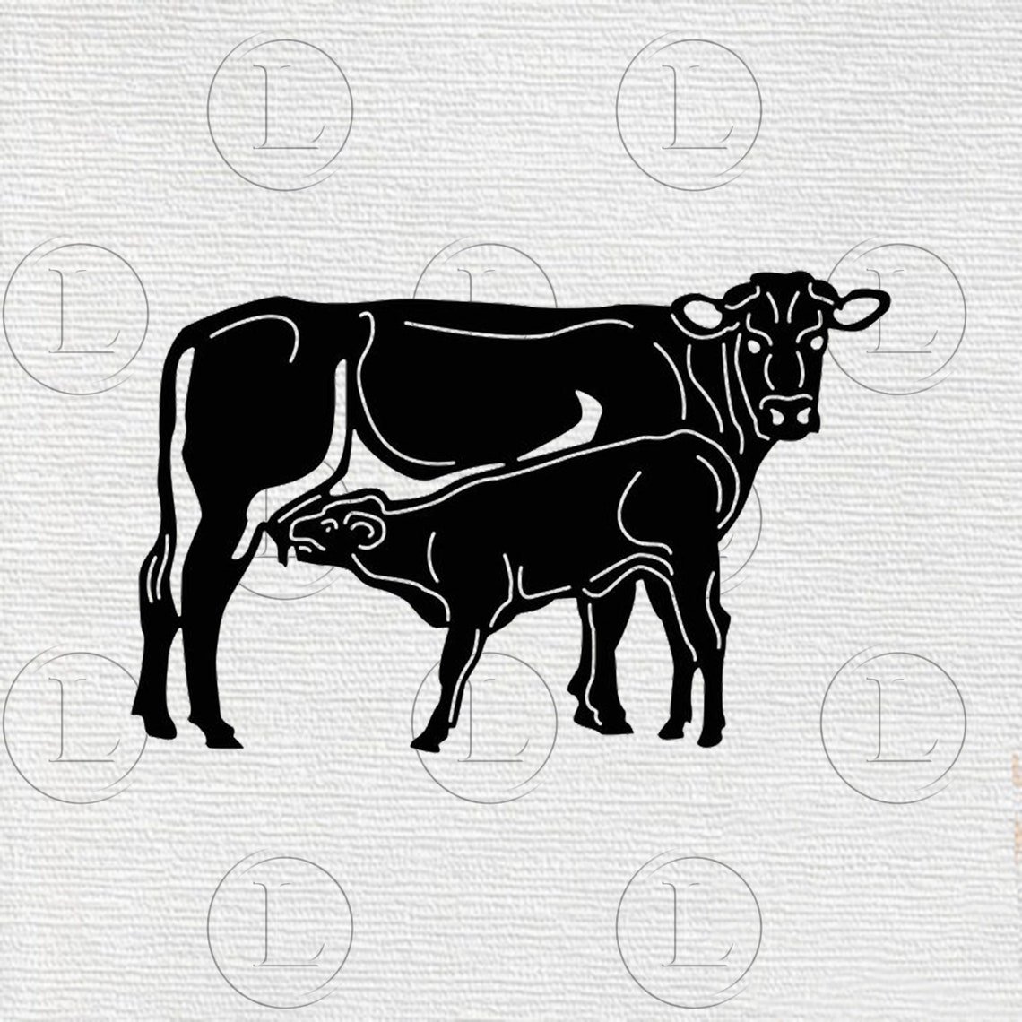 Cow and Calf Svg-cow and Calf Animal Clip Art-cow and Calf - Etsy