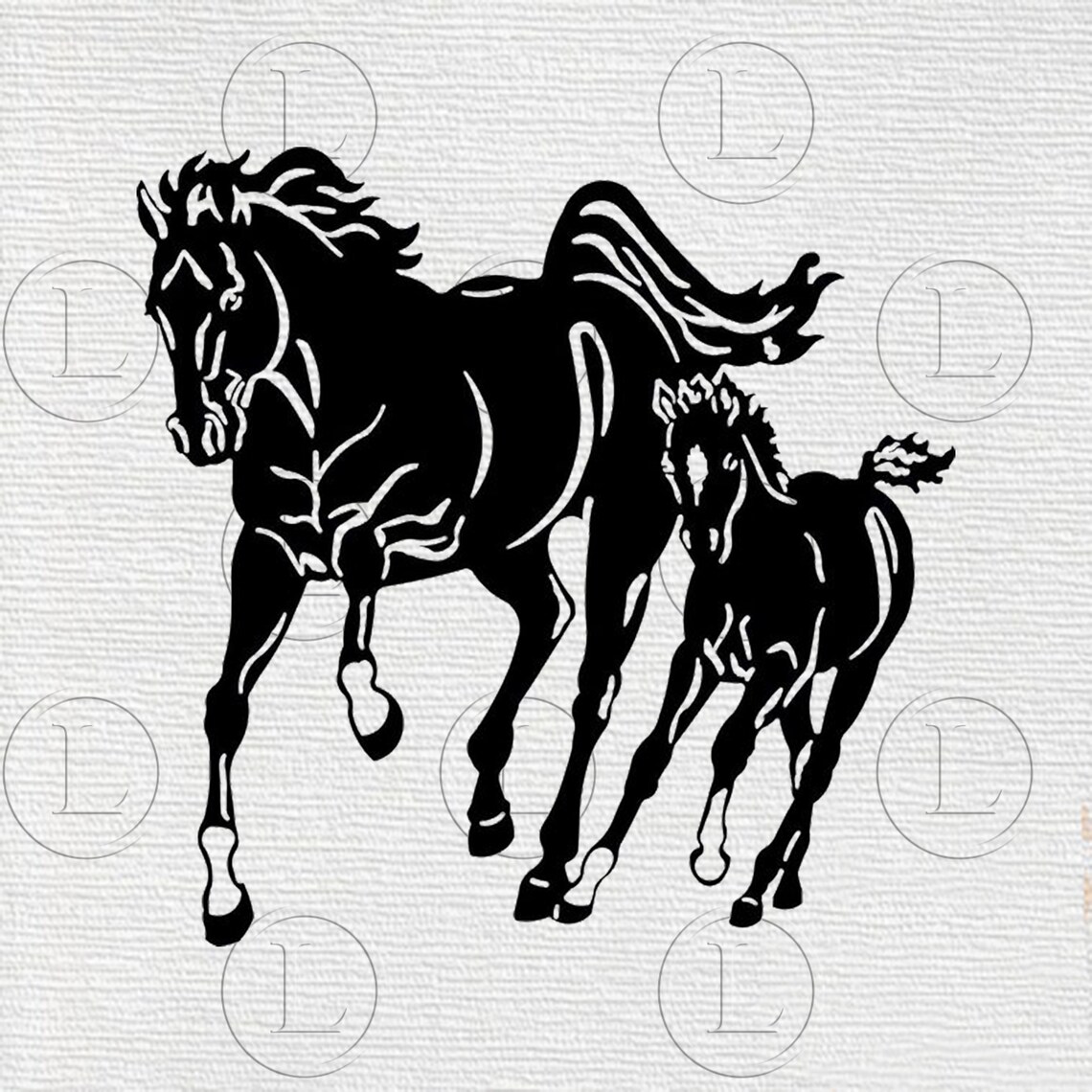 Mare and Stallion Svg Horses Stickers Svg-horses - Etsy