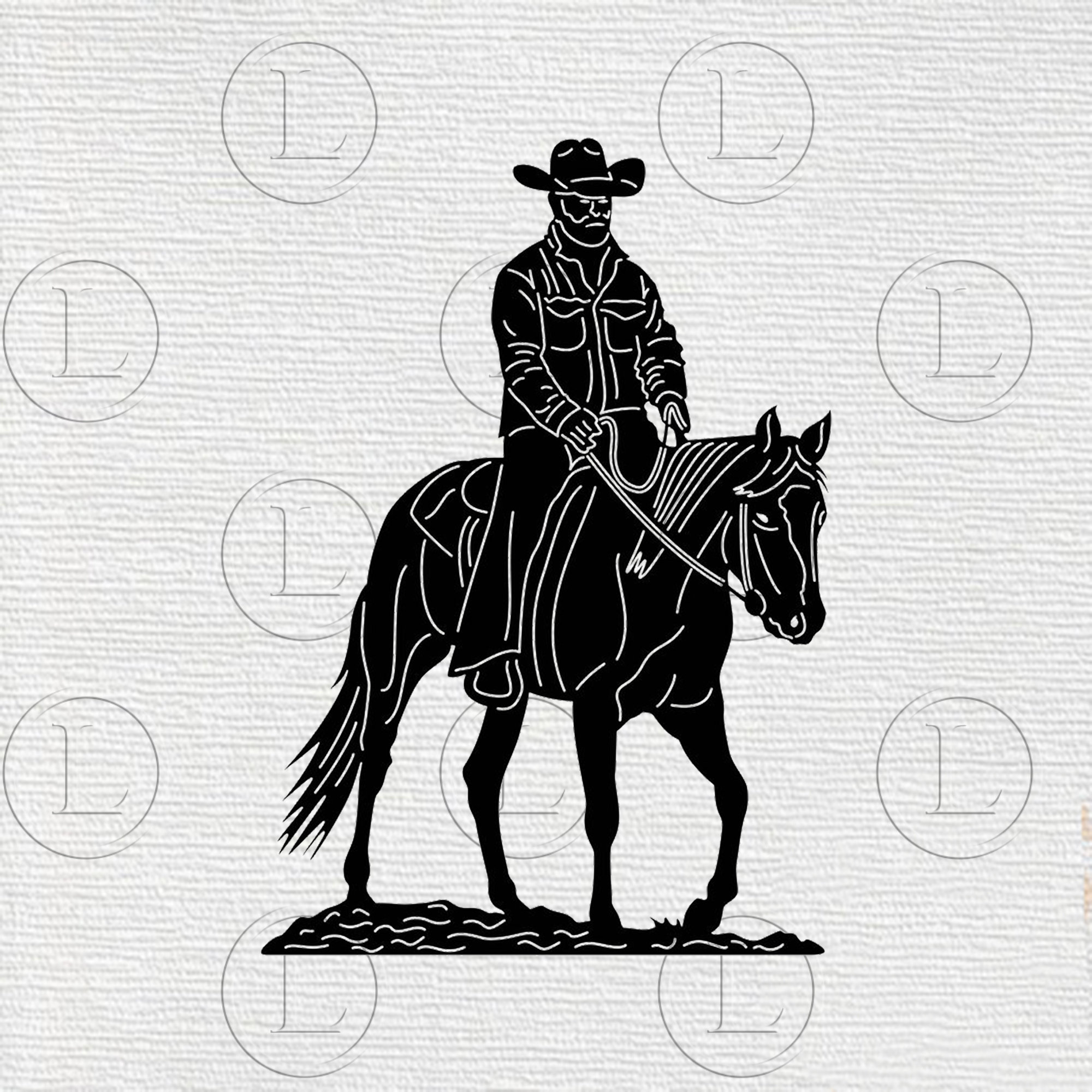 Western Cowboy Riding Horse svg-Western Cowboy png-Western Cowboy ...