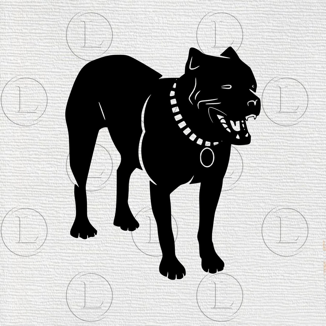 Pit Bull Dog Svd - Guard Dog- Svg File - Big Dog Animals - Animals Clip ...