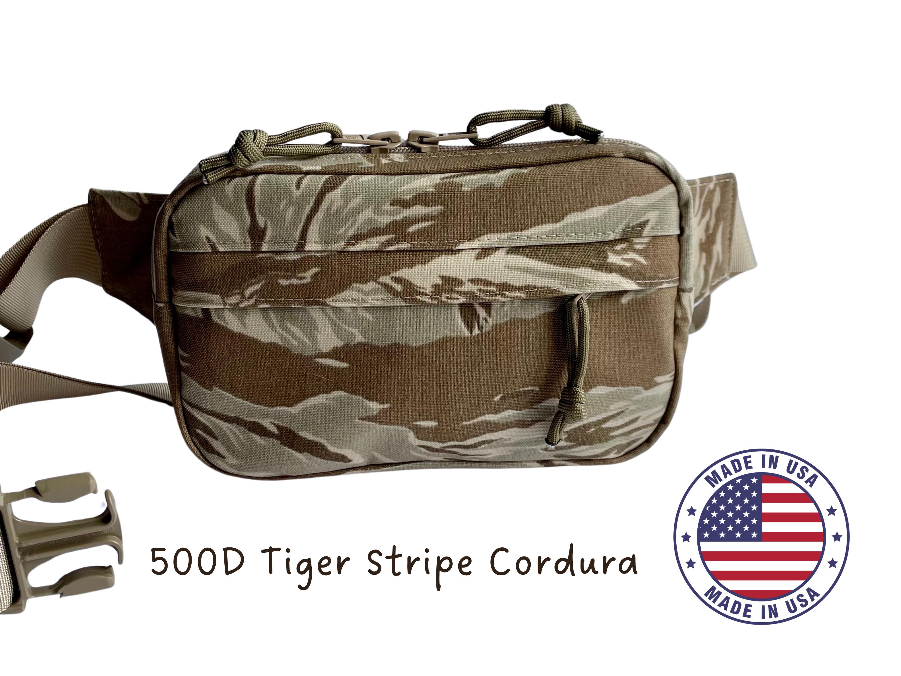 500D Cordura Tiger Stripe Tan Waist Pack Fanny Pack Tactical Mil Spec ...