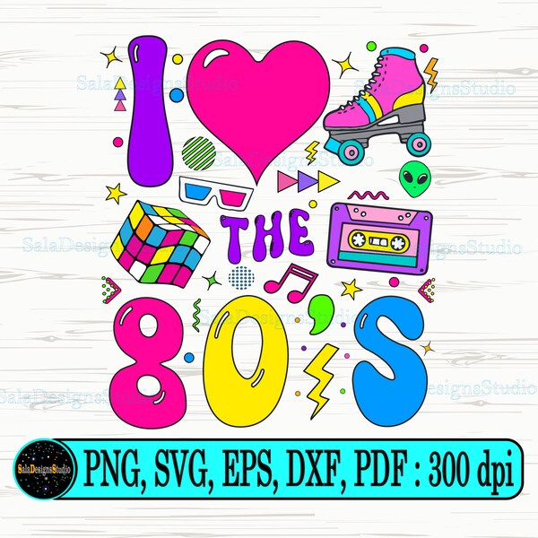 80s Theme Svg - Etsy