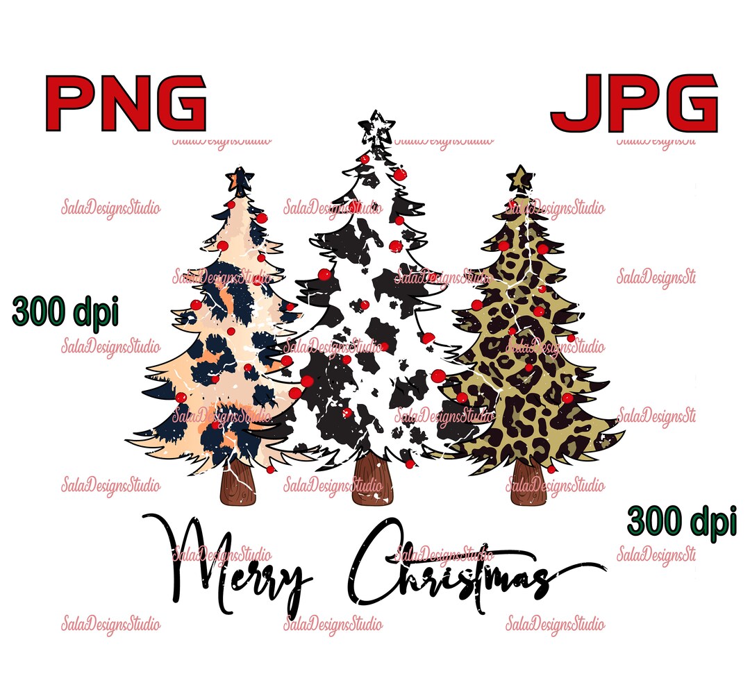 Leopard Christmas Trees Png, Merry Christmas Trees, Christmas Tree ...