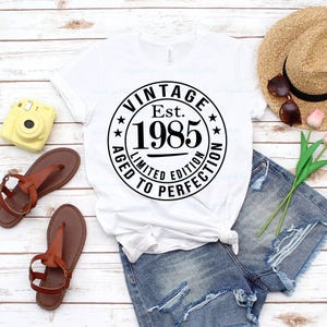 40th Birthday Svg, Vintage 1985 Svg, 1985 Aged to Perfection, 1985 Limited Edition Svg Png, 1985 ...